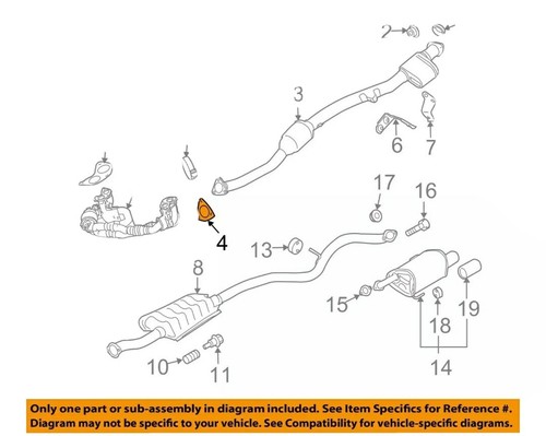 SUBARU OEM Legacy Impreza Forester Exhaust-Converter & Pipe Gasket ...