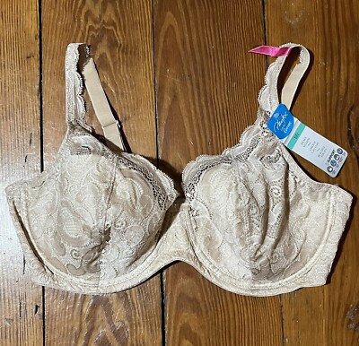 Playtex Bra US 4514 Love My Curves Lightly Lined Underwire 40D Beige ...