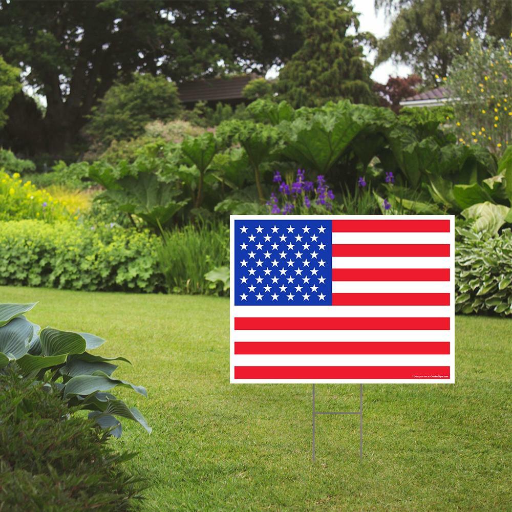 American Flag yard sign 18"x24" | eBay