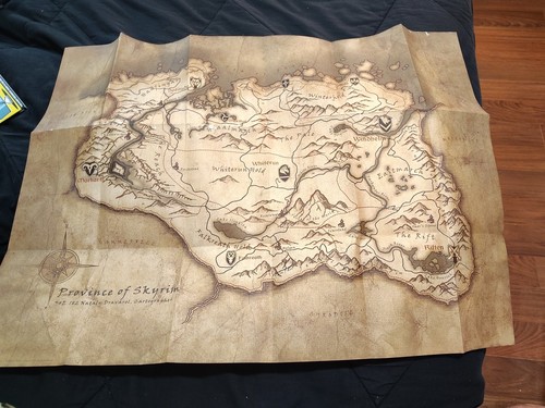 Province Of Skyrim Textured Map - Elder Scrolls Bethesda - 26 X 19 | eBay