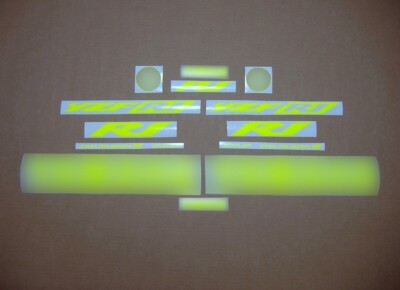Stickers for YZF R1 neon yellow decals set graphics fluorescent signal ...
