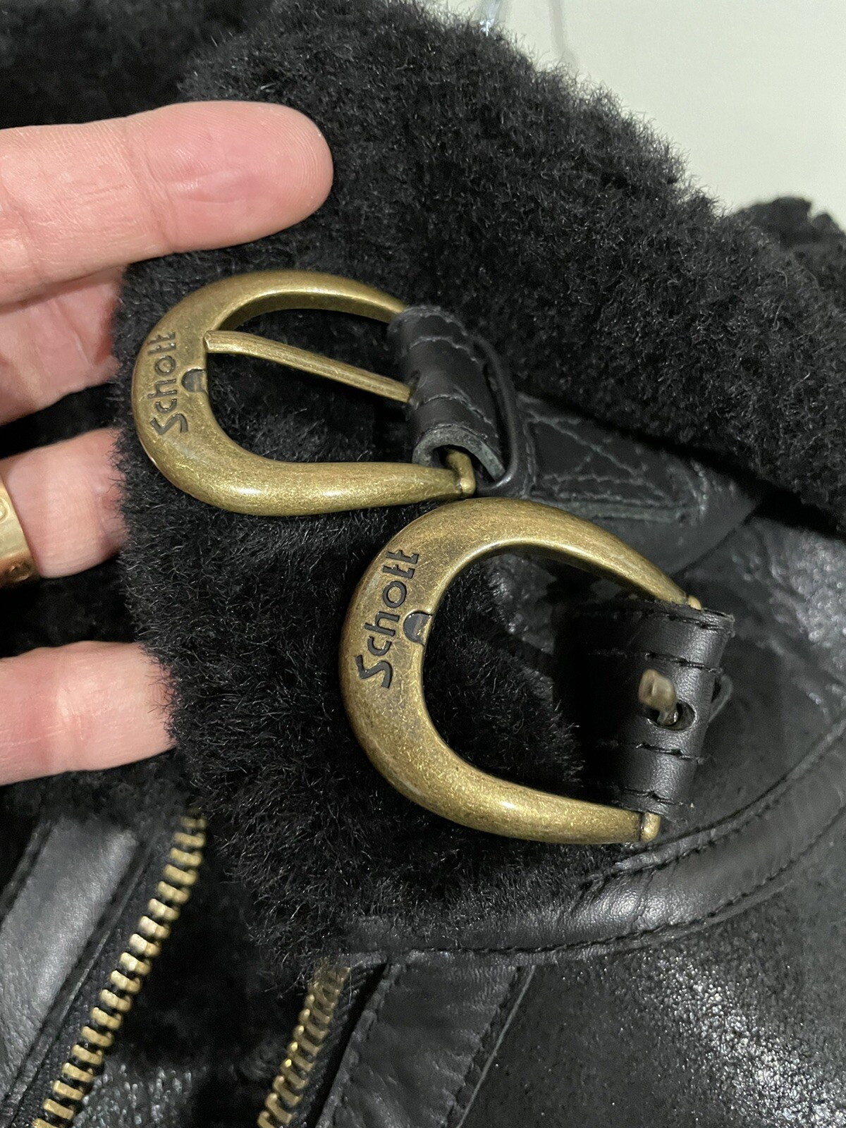 Schott NYC B-3 bomber jacket shearling XL (rrp £1,695.00) | eBay UK