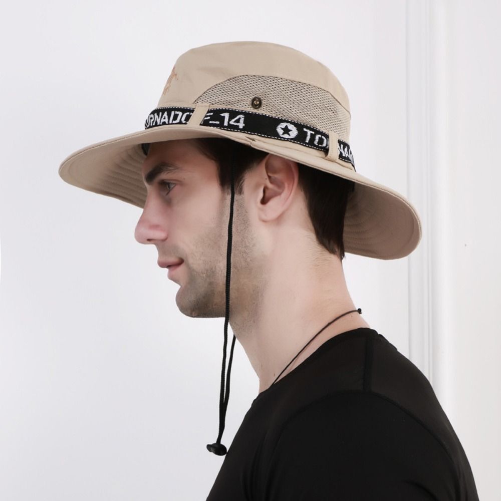 Outdoor Hiking Sombrero Gorro Bucket Hat Wide Brim UV Protection Cap Sun Hat | eBay