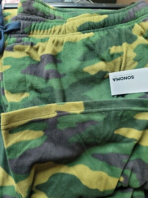 Mens Sonoma Polyester Fleece Pajama Pants Camo Camouflage Size 3XB NEW ...