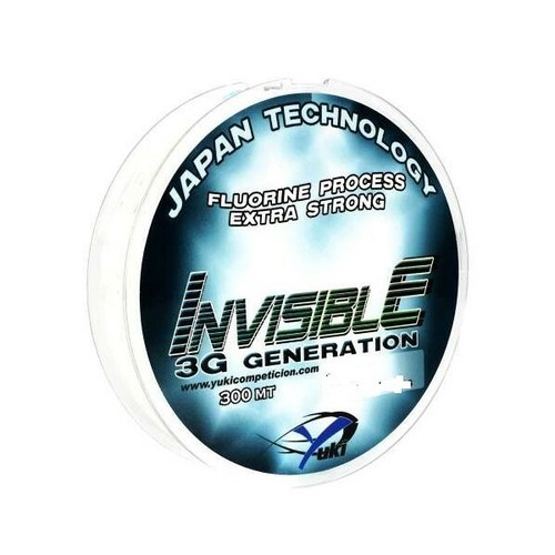 NYLON YUKI INVISIBLE TRANSPARENT 0.26MM 6,95 kg 300 MT alciumpeche ...