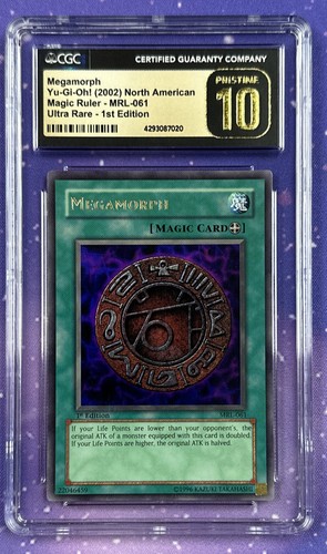 MEGAMORPH 2002 Yugioh Magic Ruler 1st Ed NA English MRL-061 CGC 10 ...