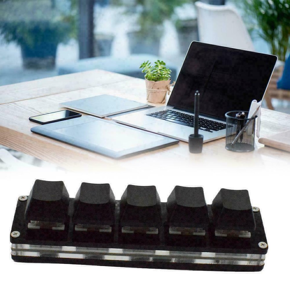 Customizable 5Key Mini Mechanical Keyboard with Programmable Shortcuts ...