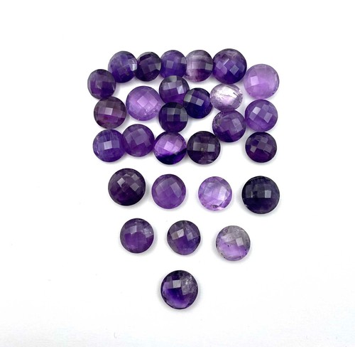 Natural Amethyst Round Briolette Cut Loose Gemstone Lot 21 Pcs 14-15 MM ...