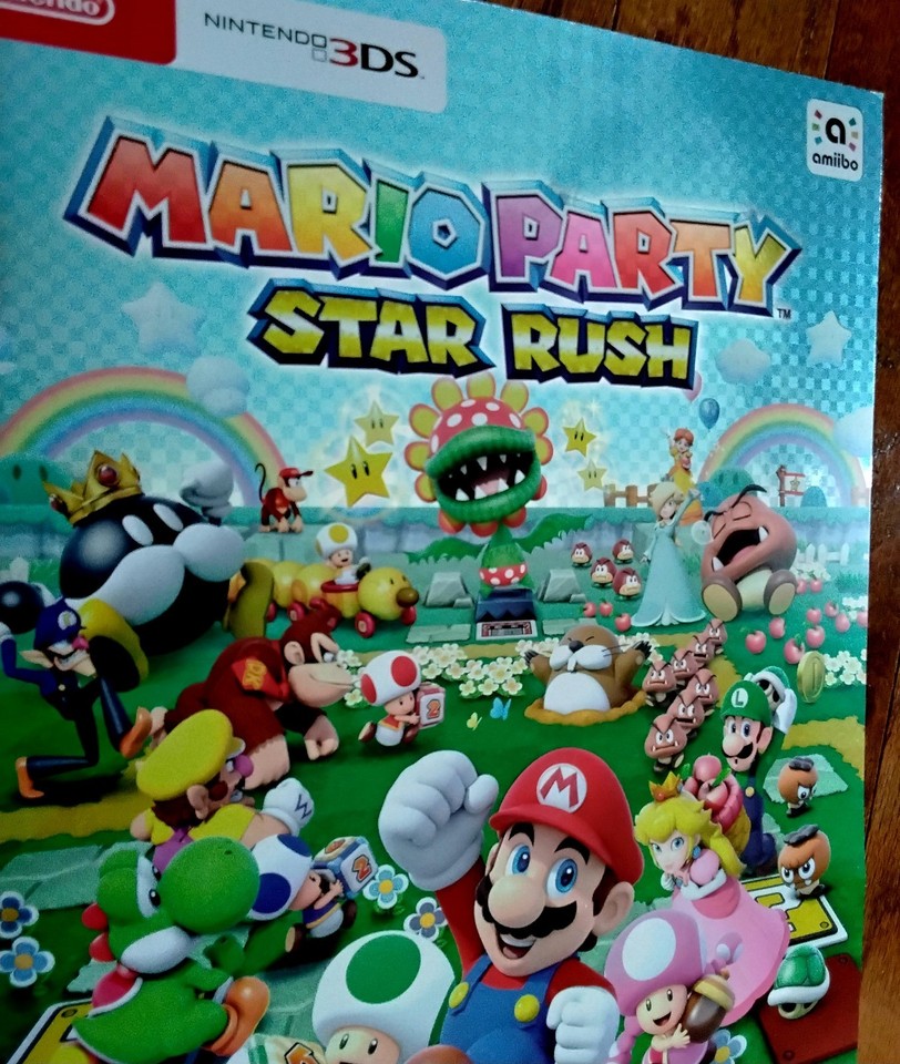 Rare 2016 Nintendo 3DS Mario Party Star Rush, holographic 11x17"poster ...