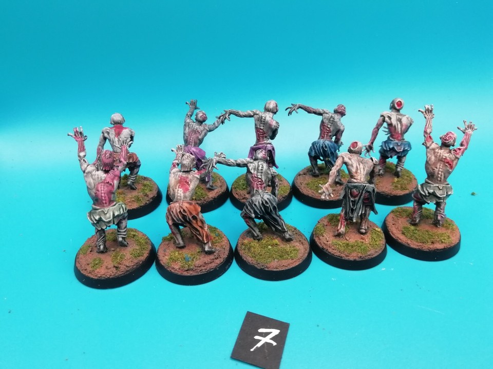 10 x Well Painted Zombies - Warhammer Undead Ghouls D&D Mantic RPG 28mm ...