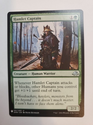 MTG Magic The Gathering Card Hamlet Captain Creature Human Warrior ...