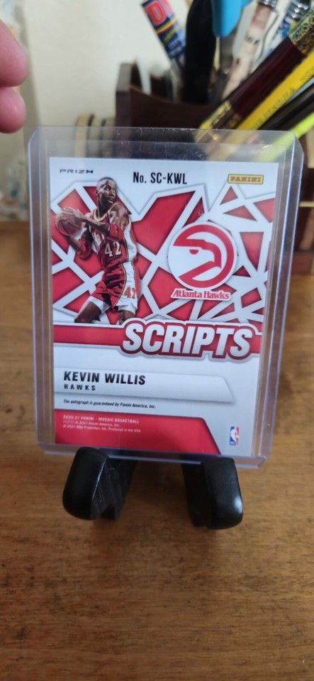 Kevin Willis Panini Mosiac silver auto, Atlanta Hawks legend, NBA ...