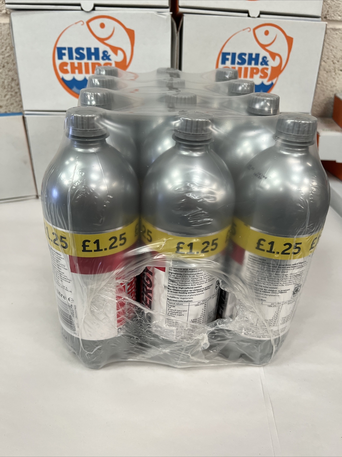 Euro Shopper Original Energy Drink 1 Litre Price Marked £1.49 x 12 Gym ...