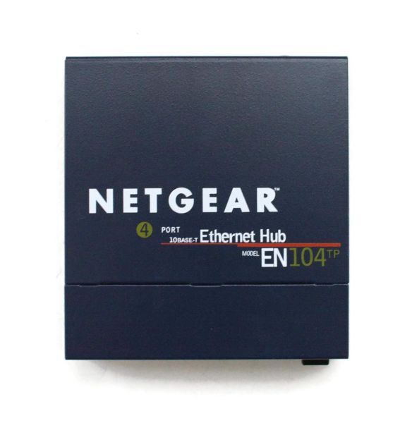 Bay Networks Netgear 4-Port Ethernet Hub EN104 W/Adapter, 7.5V | eBay