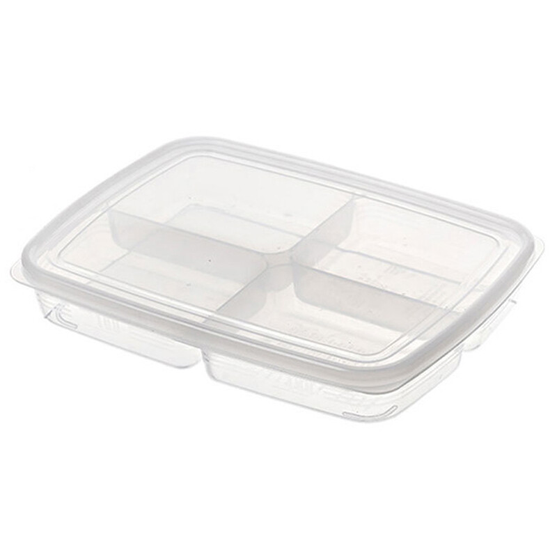 4 Grids Food Fruit Storage Box Portable Refrigerator Freezer Sub-Packed ...