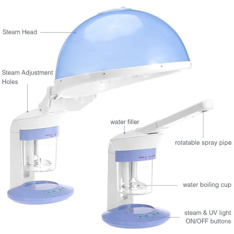 Facial Steamer 2IN1 Ozone Facial Table Top Face & Hair Hot Ozone ...