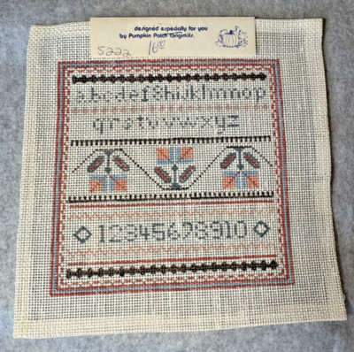 Needlepoint Sampler Handpainted Canvas by Pumpkin Patch Originals | eBay
