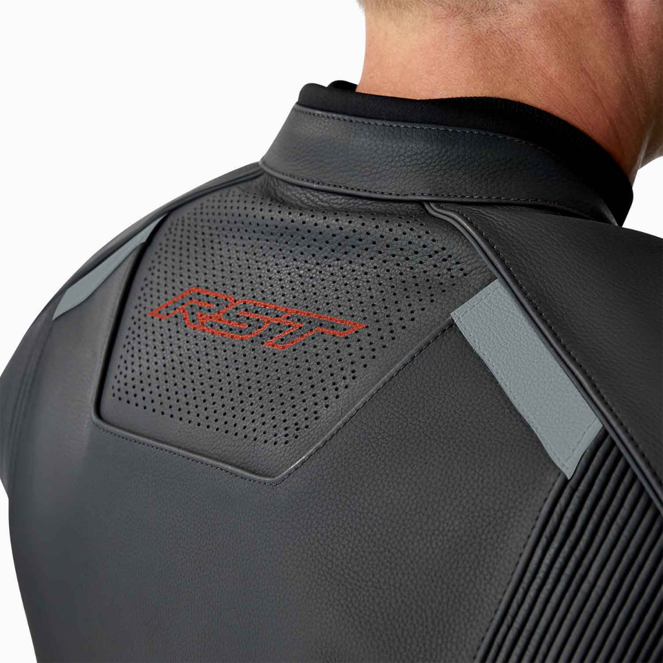 RST S1 D30 Black/Grey/Red Sport Touring Urban Leather Motorcycle Jacket ...