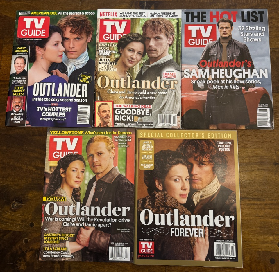 HUGE Outlander Collection 22+ Magazines Sam Heughan Caitriona Balfe, NO ...