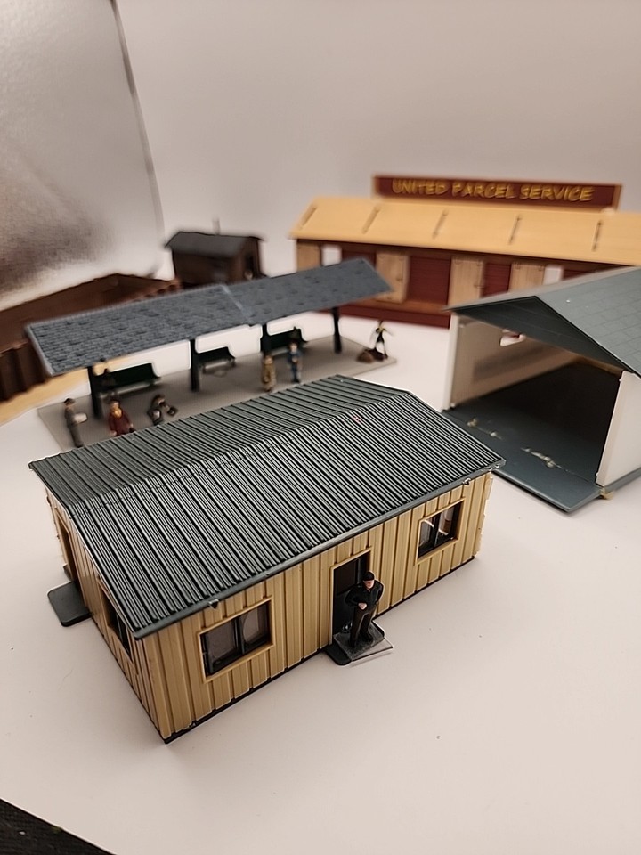 Vintage HO Scale Commercial Building Lot 6 Pieces Train Layout Diorama ...