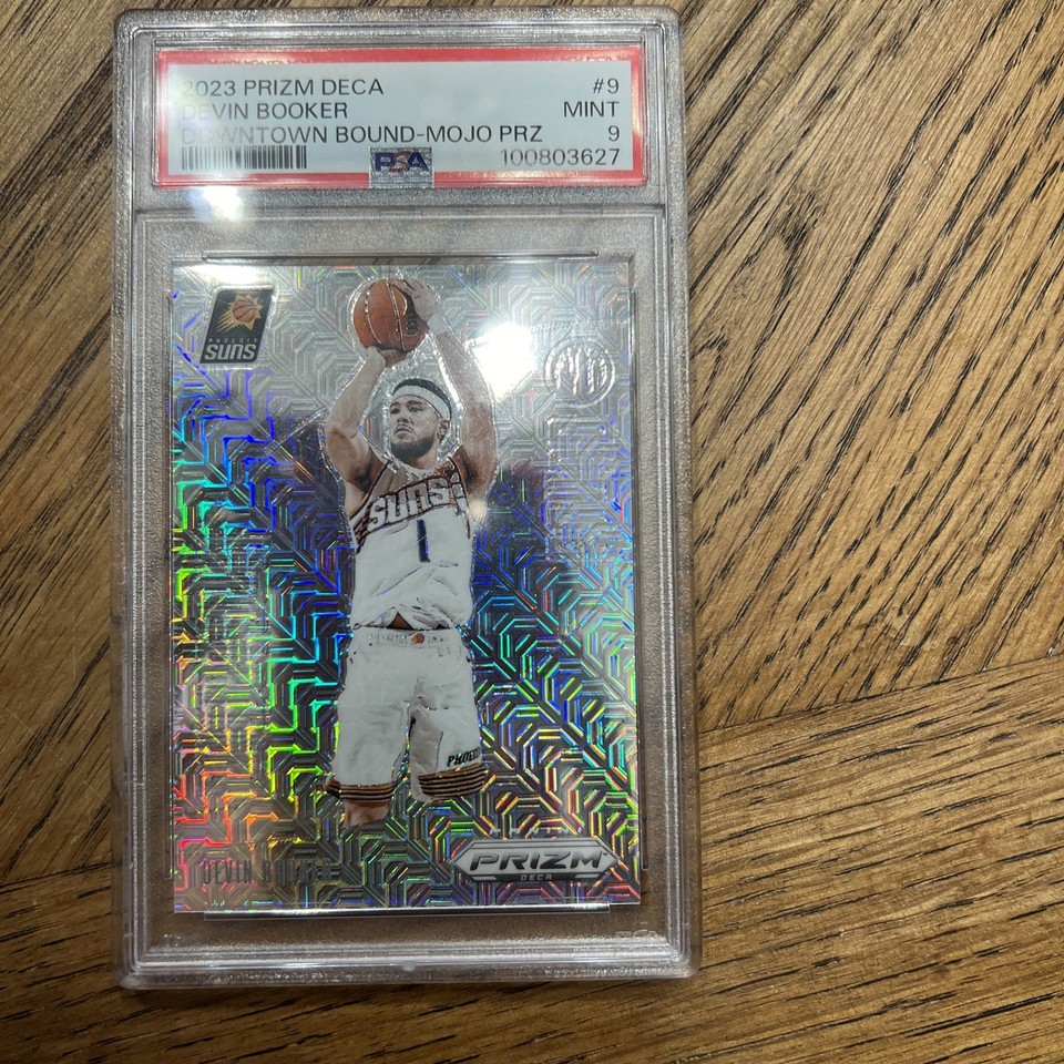 🔥2023 PANINI PRIZM DECA DOWNTOWN BOUND MOJO PRIZM /25 DEVIN BOOKER #9 PSA 9 MT | eBay