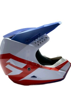 Shift MX New Whit3 Graphic Helmet White/Red/Blue Youth Small 24563-574 ...