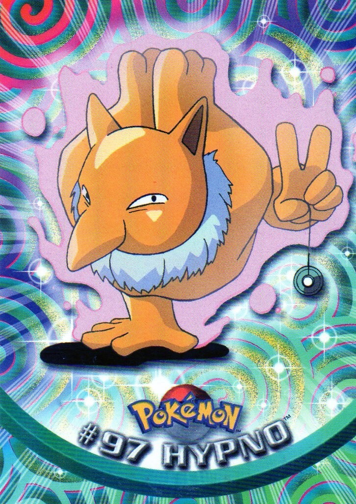 Pokémon #97 Hypno Card Non Holo Topps TV Animation Edition | eBay