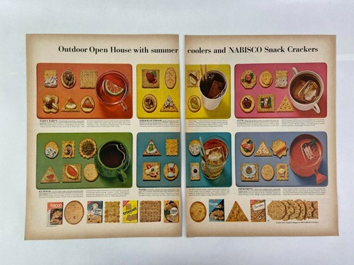 Nabisco Snack Crackers Two Page Magazine Ad 10.75 x 13.75 Rath Bacon | eBay