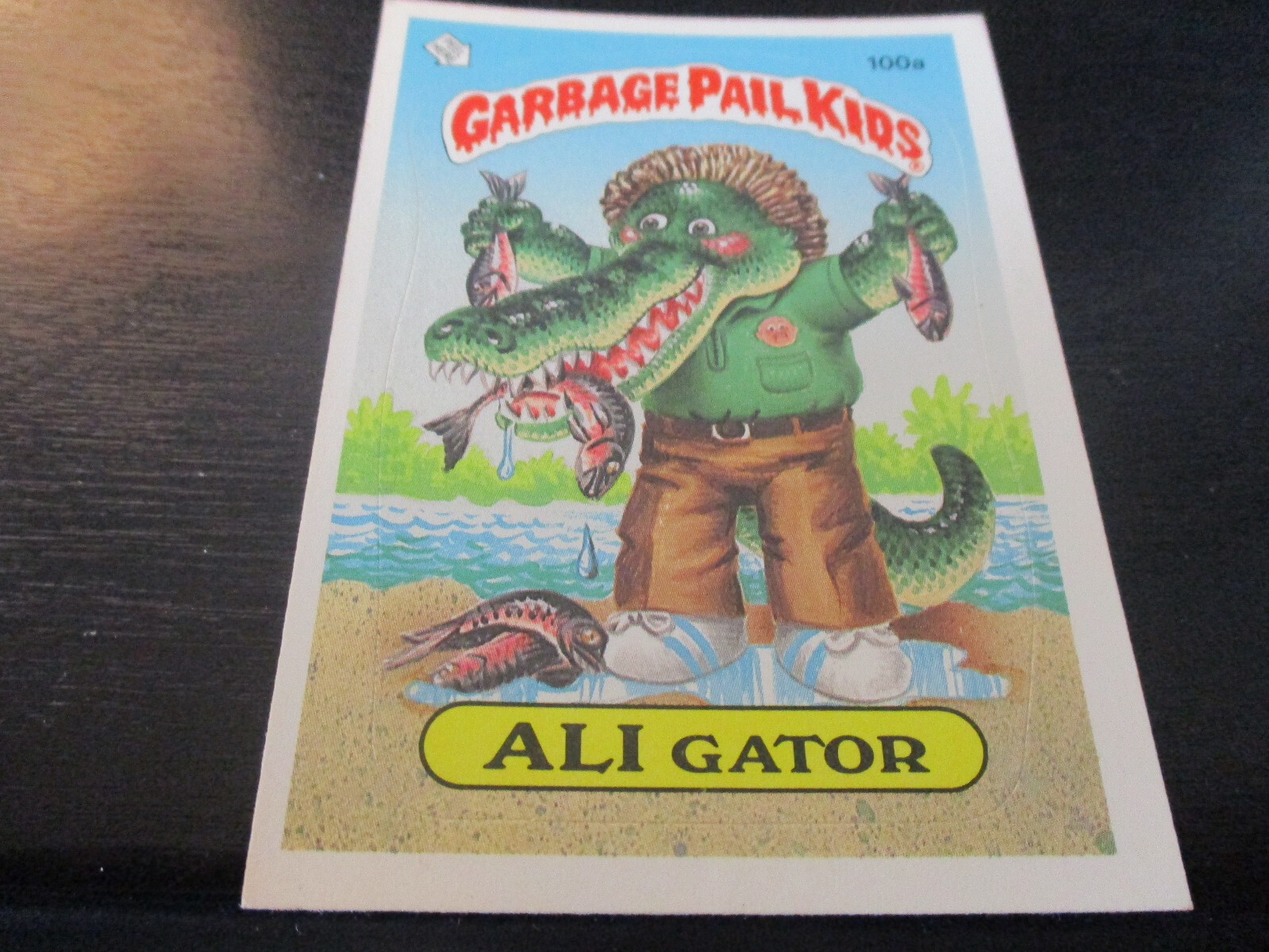 ALI GATOR (garbage pail kids) 1986 topps card #100a nr/mint CONDITION ...