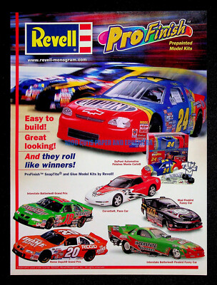 NASCAR Pro Finish Model Kits Revell 2000 Trade Print Magazine Ad Poster ...
