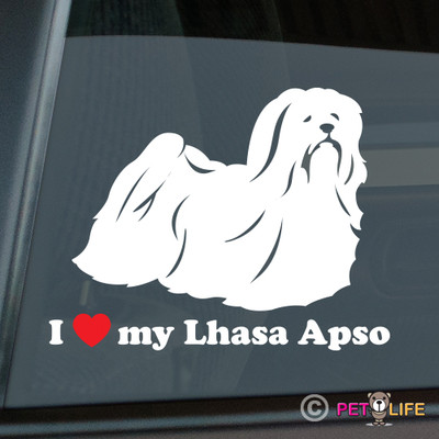 I Love My Lhasa Apso Sticker Die Cut Vinyl | eBay