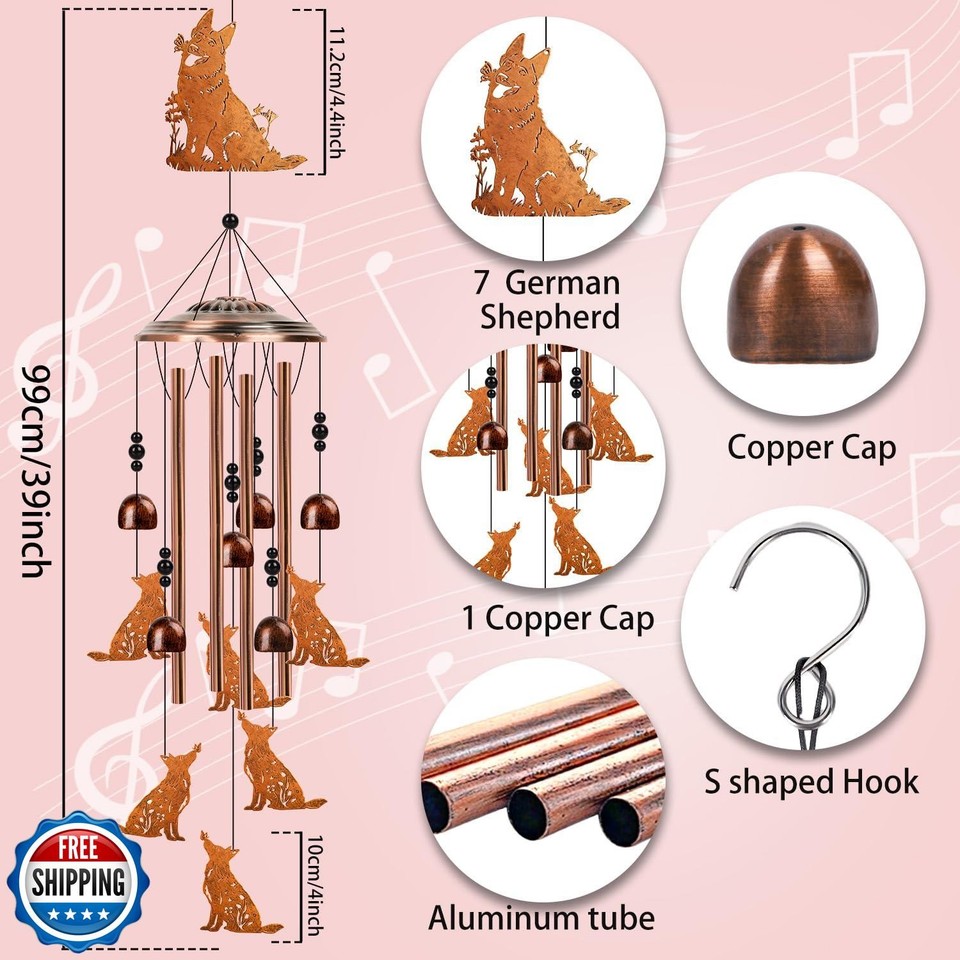 German Shepherd Gifts Wind Chimes - Luvsweets German Shepherd Win | eBay