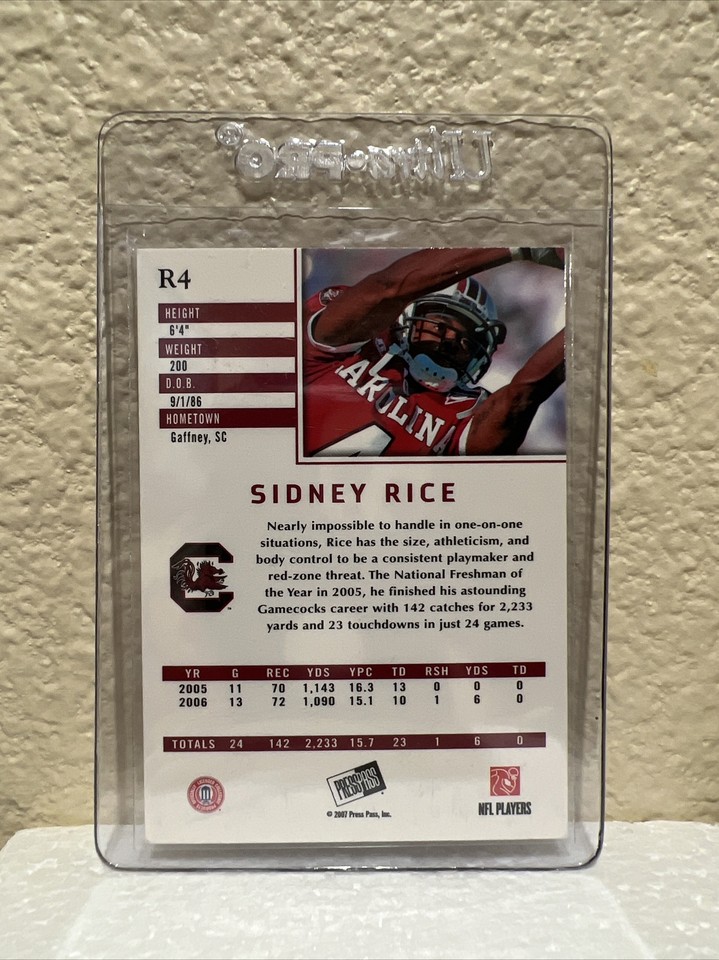 2007 Press Pass SE Sidney Rice Rookie Minnesota Vikings #4 | eBay