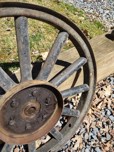 2 MATCHING FORD MODEL T WHEELS RIMS 23IN OD 12 WOOD SPOKES | eBay