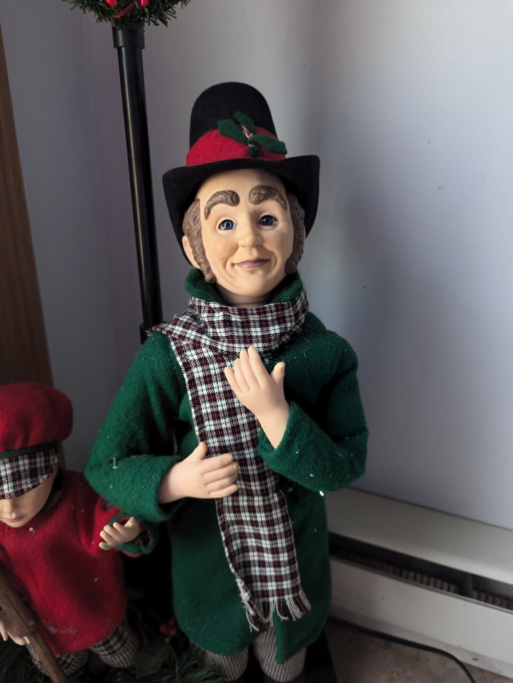 Holiday Creations Animated Motion Christmas Bob Cratchit Tiny Tim | eBay