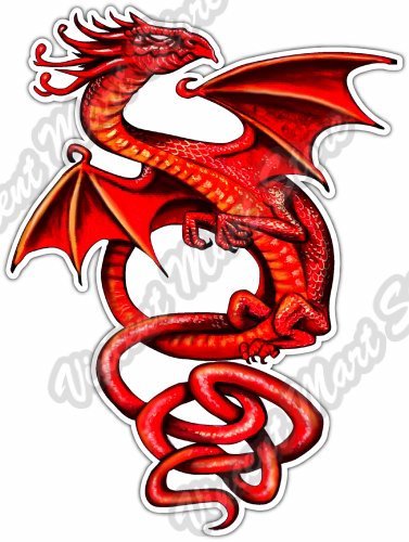 Tribal Dragon Fantasy Mythical Gothic Car Bumper Vinyl Sticker Decal 3. ...