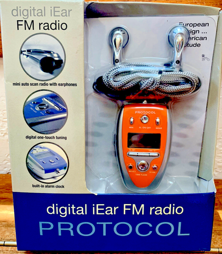 Protocol Digital iEar FM Radio Mini Auto Scan Radio W/Alarm Clock One ...