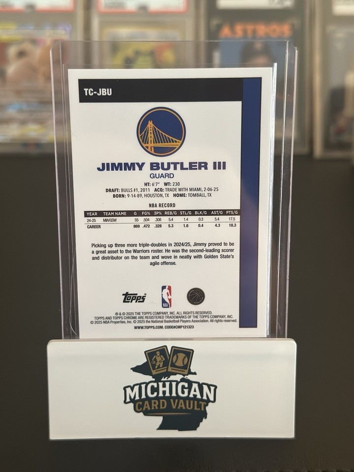 2025 Topps 45the Anniversary Mojo Jimmy Butler #TC-JBU Golden State Warriors | eBay
