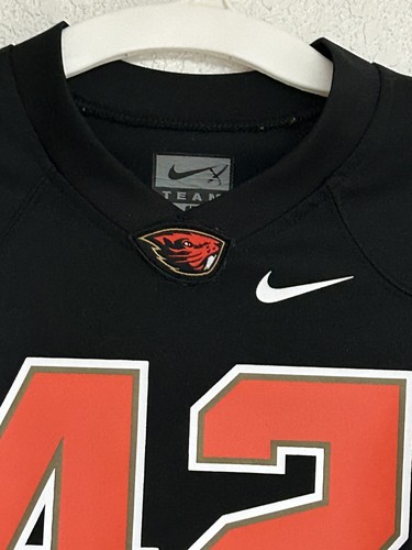 Oregon State Beavers #42 YOUTH Boys Small Black Nike Game Football ...