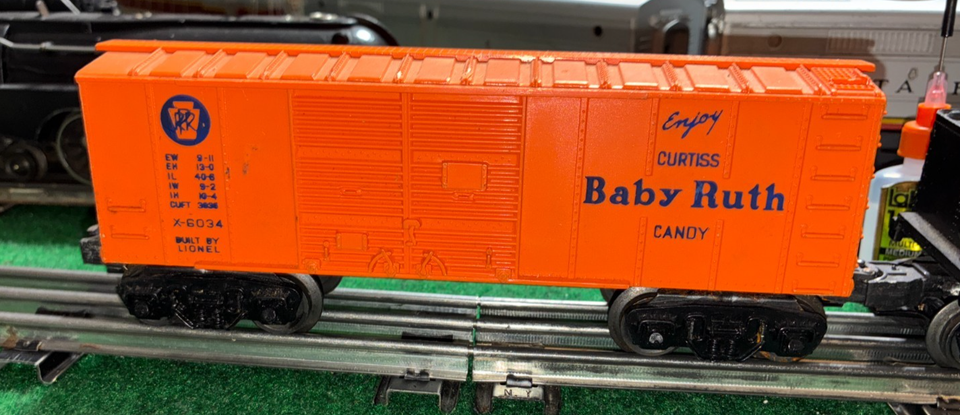 Lionel Postwar 1130 Loco (parts), 6066T Tender and X6034 Baby Ruth ...