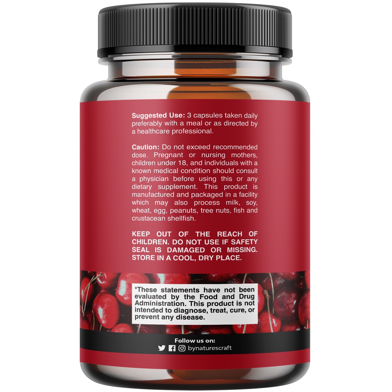 Advanced Tart Cherry Extract Capsules - Extra Strength Tart Cherry ...