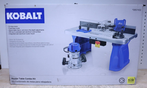 New NOB Kobalt 1/4-in & 1/2-in 12-Amp Fixed Corded Router W/ Table ...