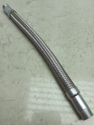 18" Flexible Stainless Steel Hose Assembly 3/4" Mnpt 3/4" ID 8" Dynamic ...