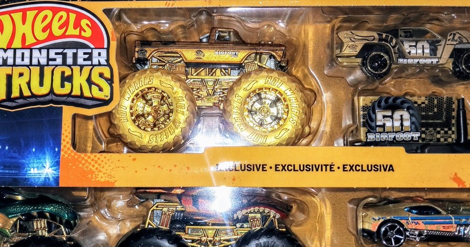 Hot Wheels Monster Trucks 50 Bigfoot Trophy Champions Rare 50th ...