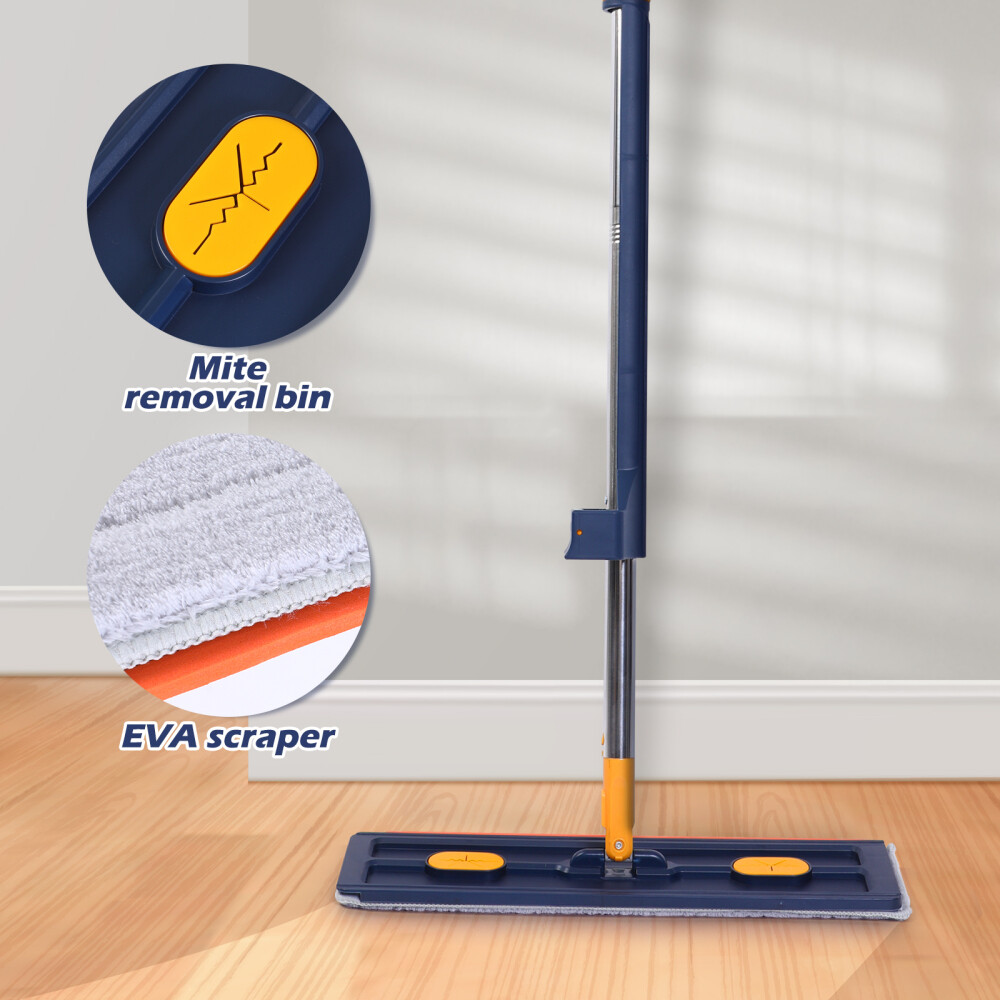 New Upgrade Style Large Flat Mop, 360°Rotating Magic Self Wringing Mop+ ...