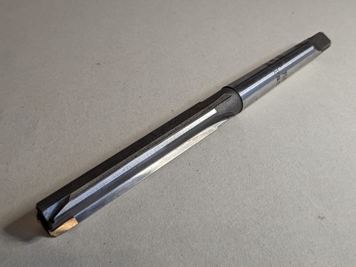 Morse No1 taper shank Reamer HSS straight flute 13mm diameter 15.5cm ...