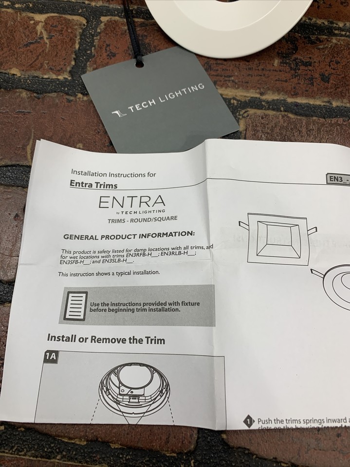 Entra Tech Lighting 3” Inch Round Flange Wall Wash trim | eBay