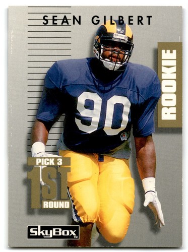 1992 SkyBox Primetime Sean Gilbert Rookie Los Angeles Rams #268 | eBay