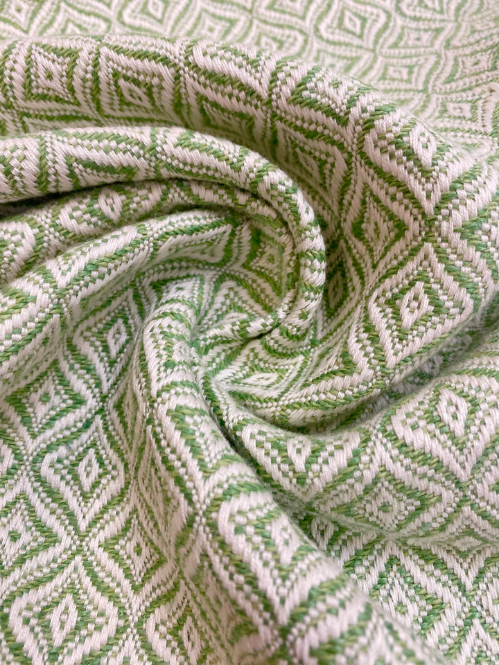 Brunschwig & Fils Emburn Woven Apple Green Cream Geometric Upholstery ...