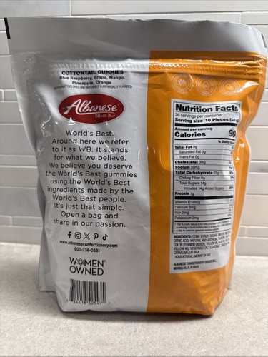 Albanese Worlds Best Cottontail Gummies 40 Oz EASTER Gummy Shapes Ship ...